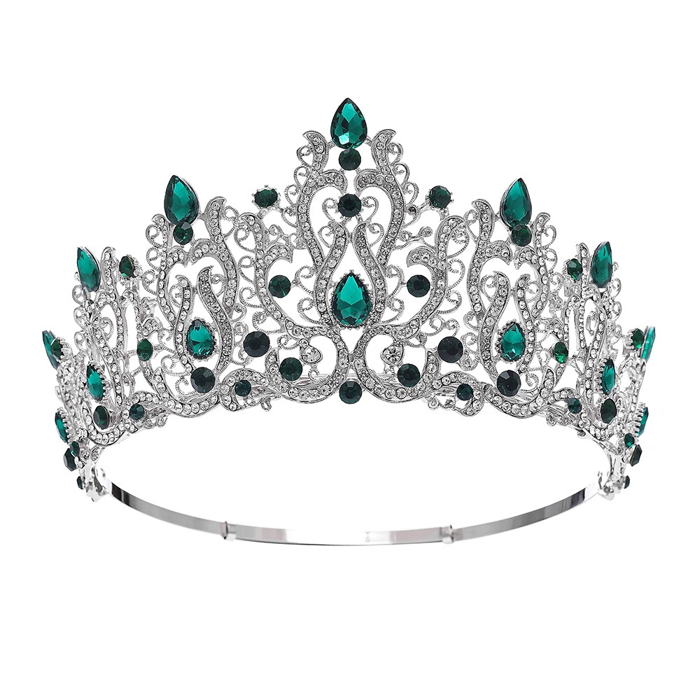 Women High-End Full Crown Big Crown Large Round Lightweight Wedding ...