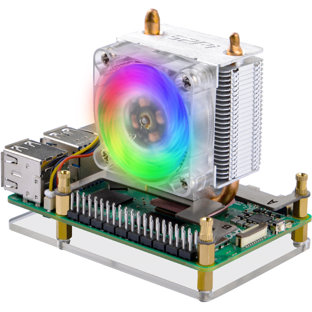 52Pi Raspberry Pi 5 Fan Heatsink, Raspberry Pi 5 ICE Tower Cooler ...