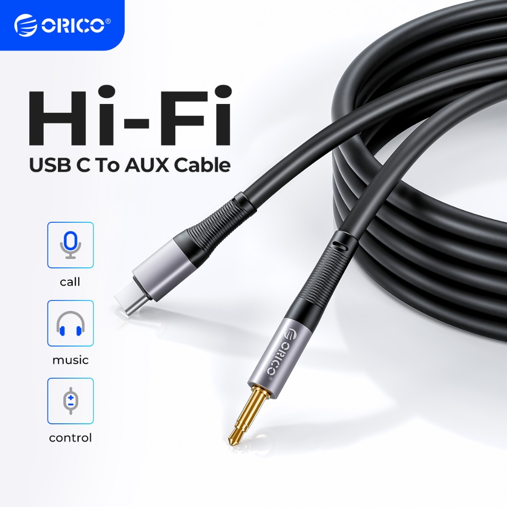 ORICO USB C to 3.5mm Audio Aux Jack Cable Type C Lightning Adapter to 3 ...