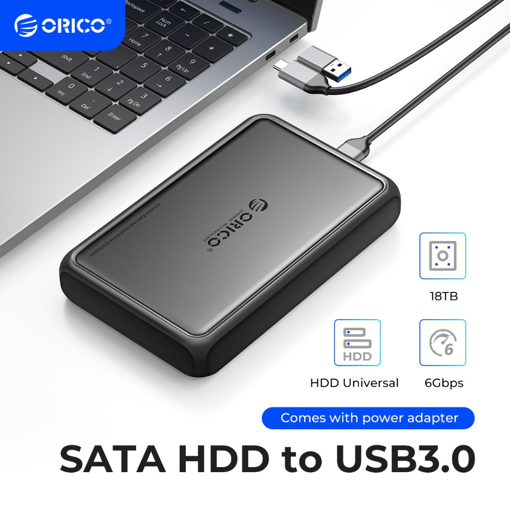 ORICO 3.5" Type-C Hard Drive Enclosure 5Gbps SATA to USB3.0 USB3.1 HDD ...