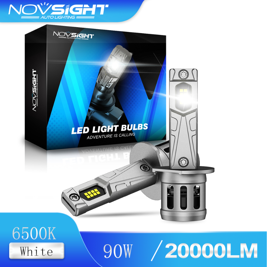 Novsight In Line N63 H1 Car LED Fog light 90w 6500k 20000lm headlight ...
