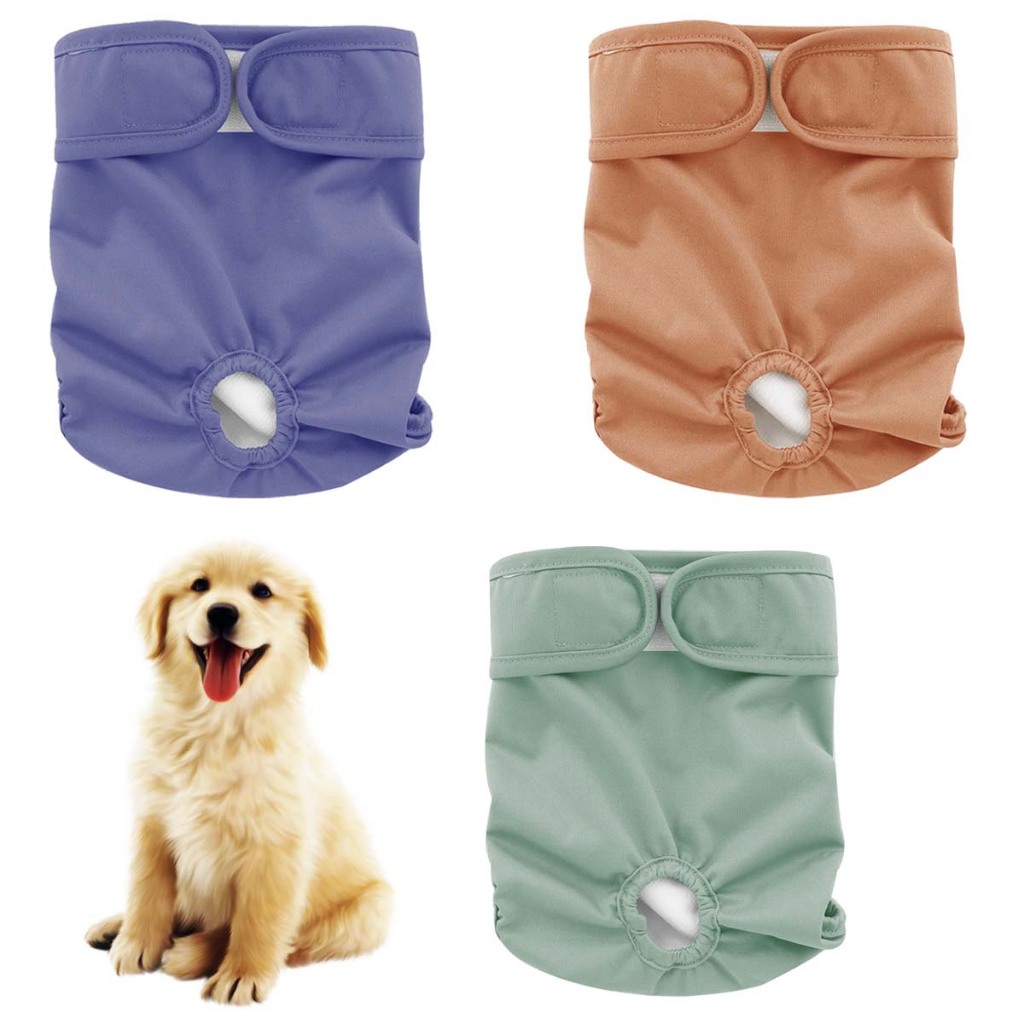 Dog Diaper Pants Reusable Female Diaper Washable Wrap Pee Panty Clothes ...