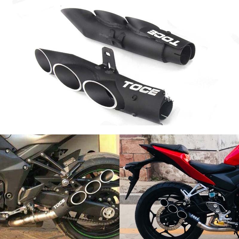 Both Side Motorcycle Exhaust Muffler Pipe TOCE Modified Exhaust Muffler ...