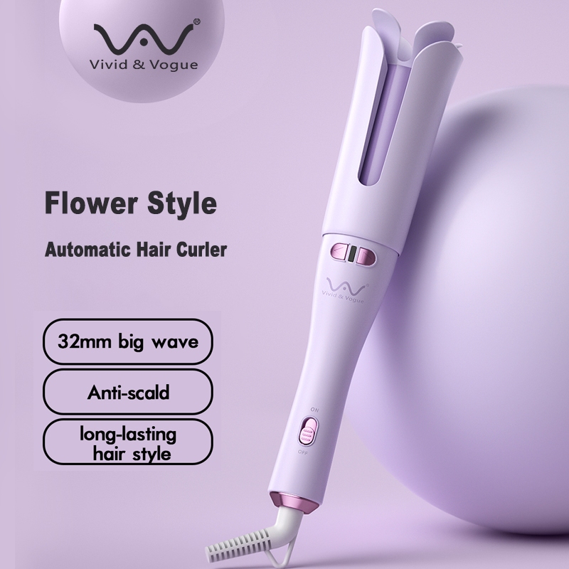 Vivid Vogue Automatic Hair Curler Anti scald Design 2 In 1 Ceramic ...