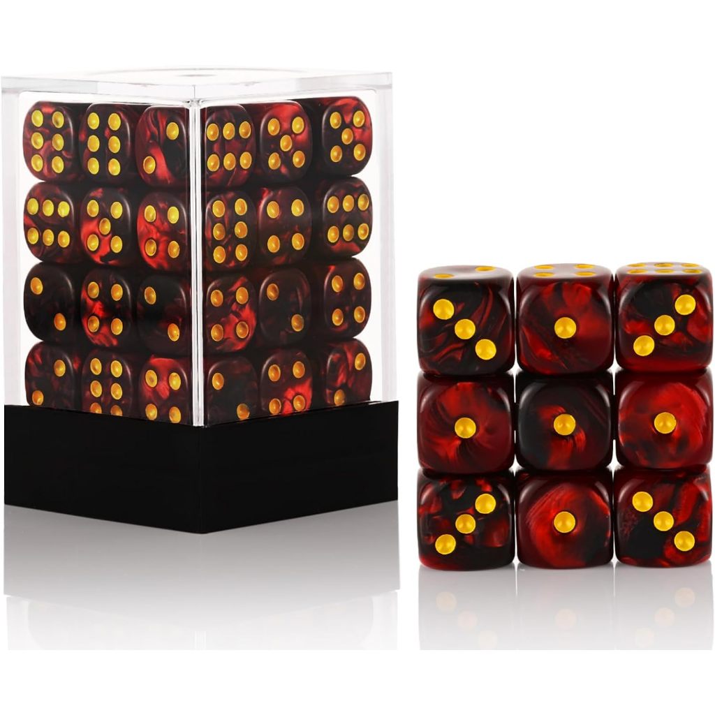 36 Pack 12MM 6-Sided Dice Set, 2-Color D6 Game Dice Set, 6-Sided ...