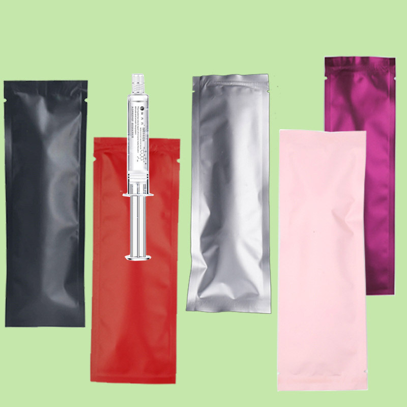 100Pcs pure aluminium foil pouch cosmetology therapy syringe storage ...
