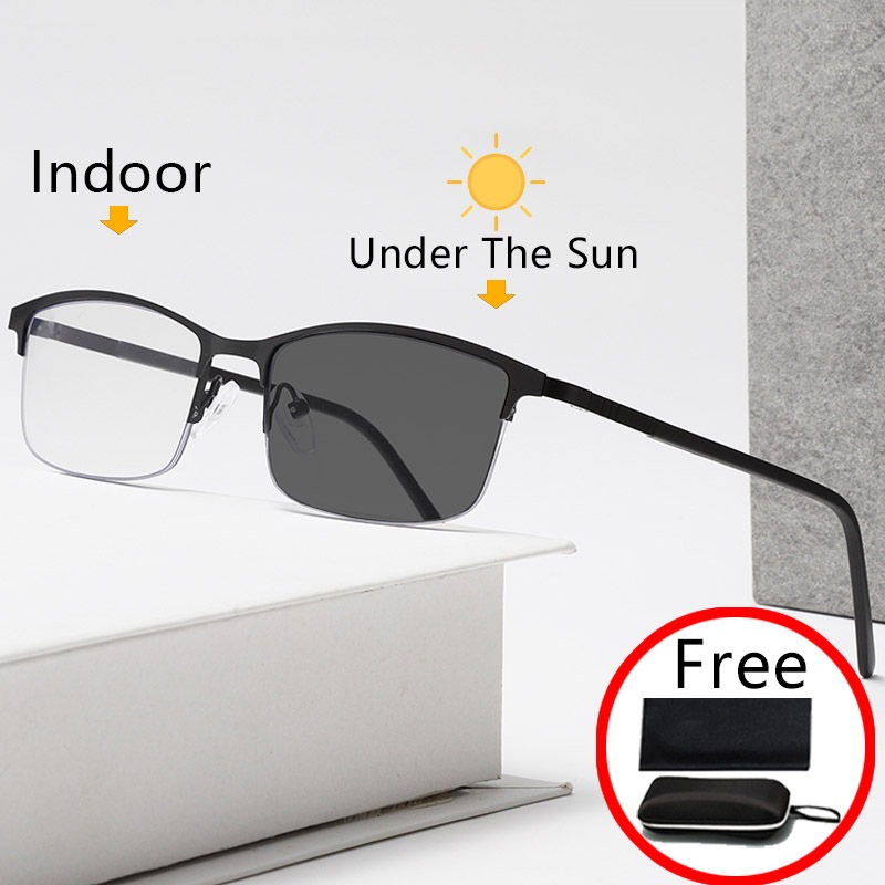 Photochromic Anti Radiation Glasses For Men Square Anti Blue Light ...