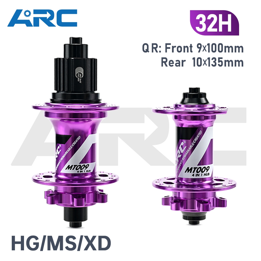 ARC MT009 32 Holes Mountain Bike Disc Brake Hubs For HG K7 11V MS 12V XD Quick Release 9*100/10 ...
