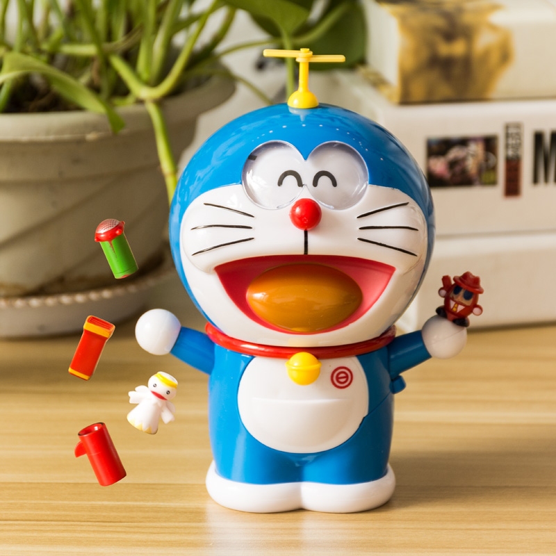 Doraemon Change Treasure Chest Jingle Cat Toy Blue Fat Man Change Face ...