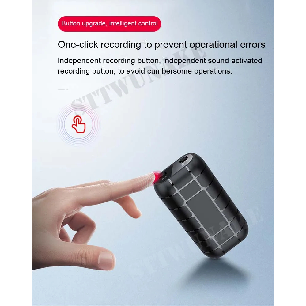 Mini voice activated recorder 500 hours Small digital recording device ...