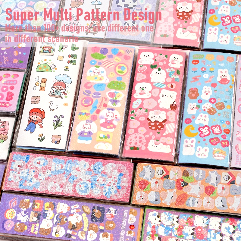 Sanrio Diary Hand Ledger Sticker Girl Kids Non-Repeat DIY Handbook ...