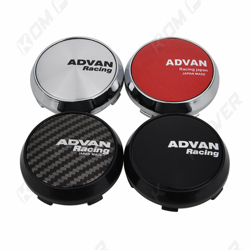4PCS OD 68MM / ID 64MM Sport Rim Cap Advan Racing Sticker Wheel Center ...