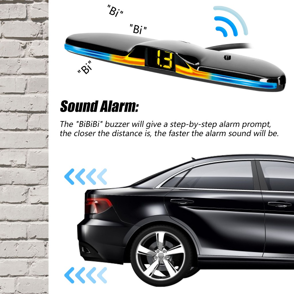 Car Parking Sensor Rear Reversing Radars System with 4 Parking Sensors ...