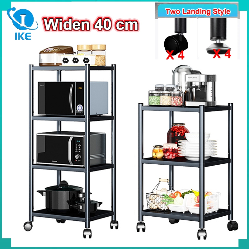 [ Widen 40 cm ] 5 Tier Stainless Steel Storage Rack Kitchen Shelf with ...