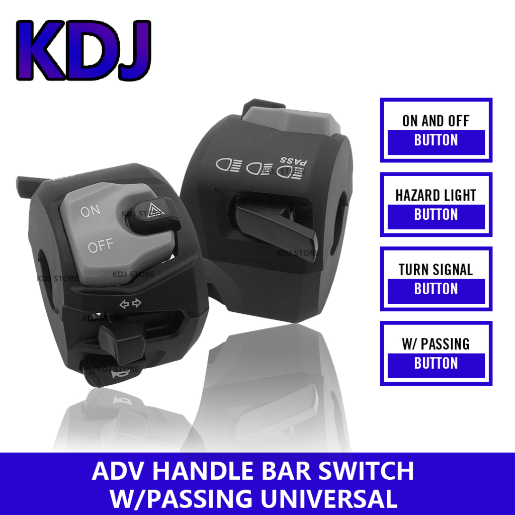 ADV Handle Bar Switch with Passing Universal Left Side Heavy Duty ABS ...