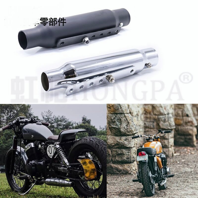 Hot Sale Universal 12" Motorcycle Retro Modified Exhaust Pipe Straight ...