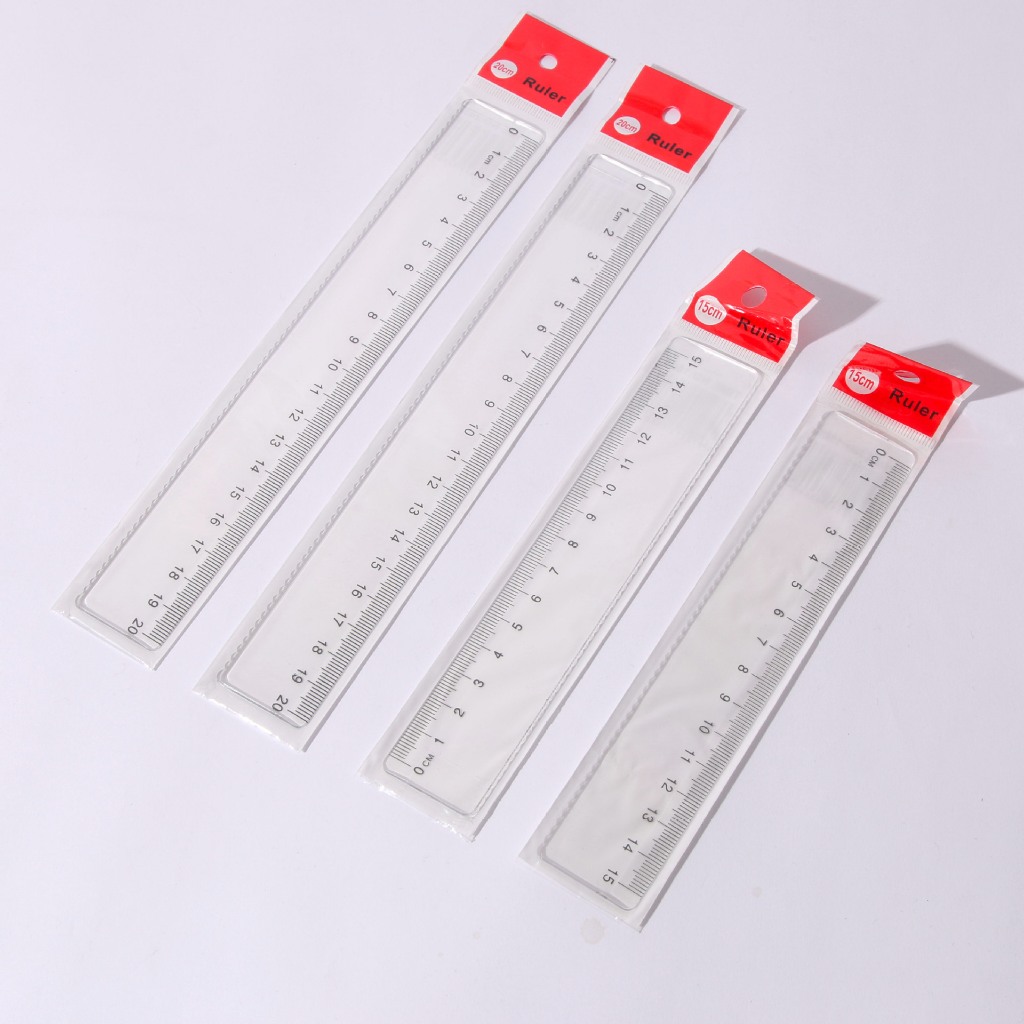 15cm/20cm/30cm Transparent Plastic Ruler Study Exam School Stationery ...