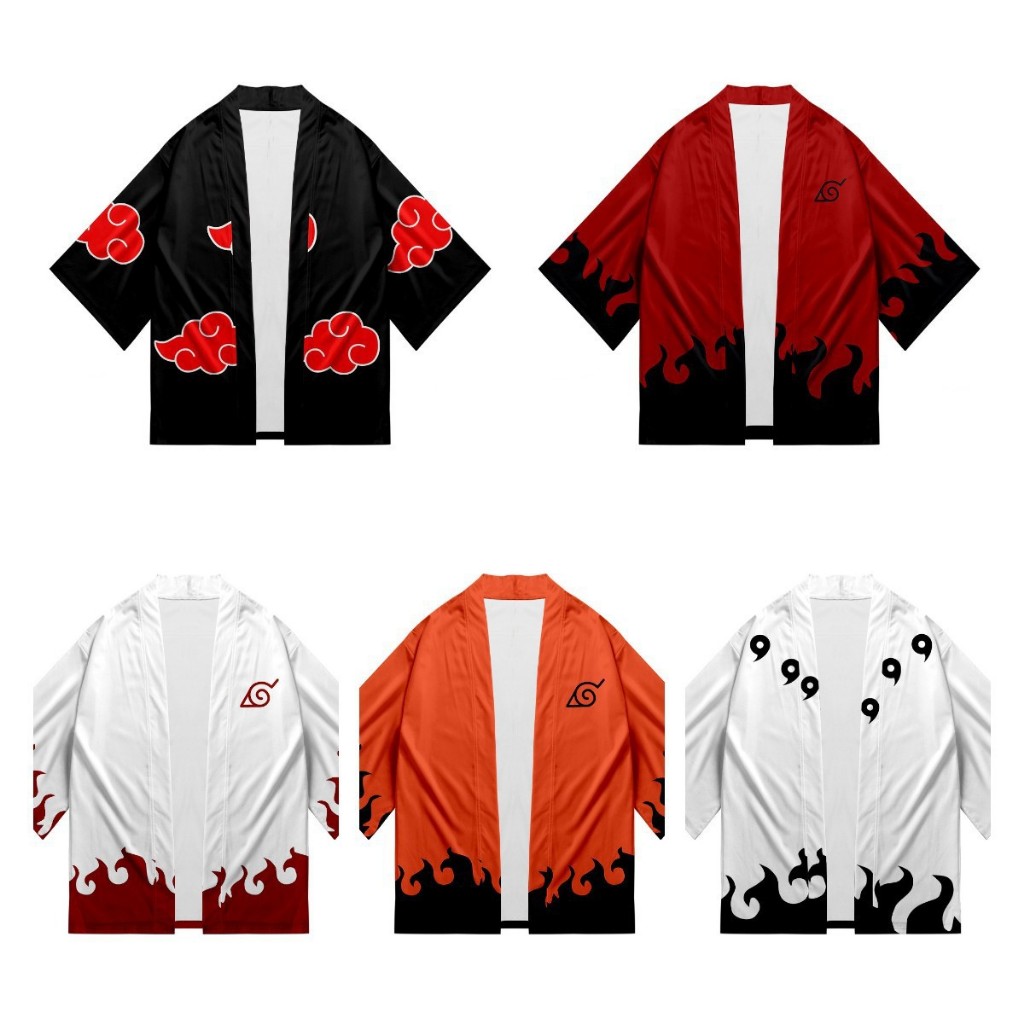 Anime Akatsuki sasuke cardigan kimono mens women summer japanese ...