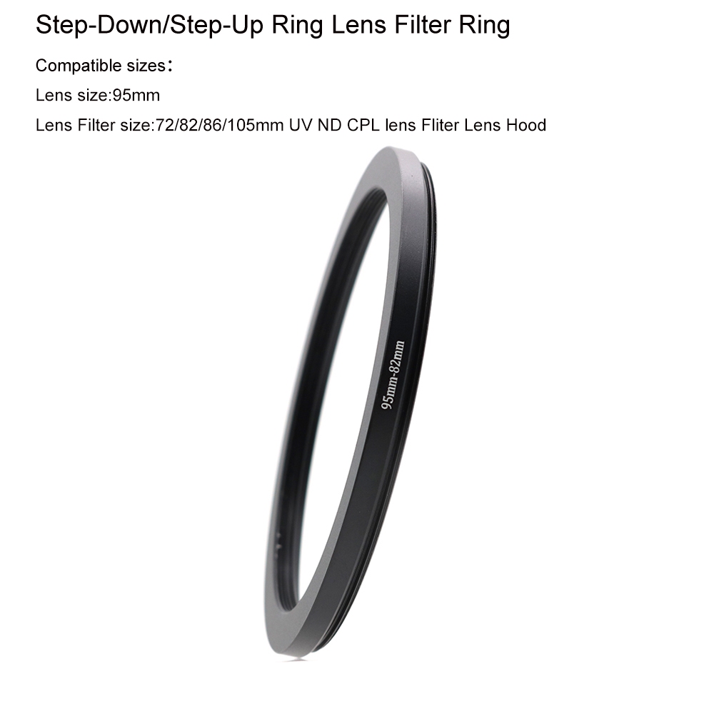 95mm-72/82/86/105mm Step-Down/Step-Up Ring Lens Filter Ring for 95mm ...