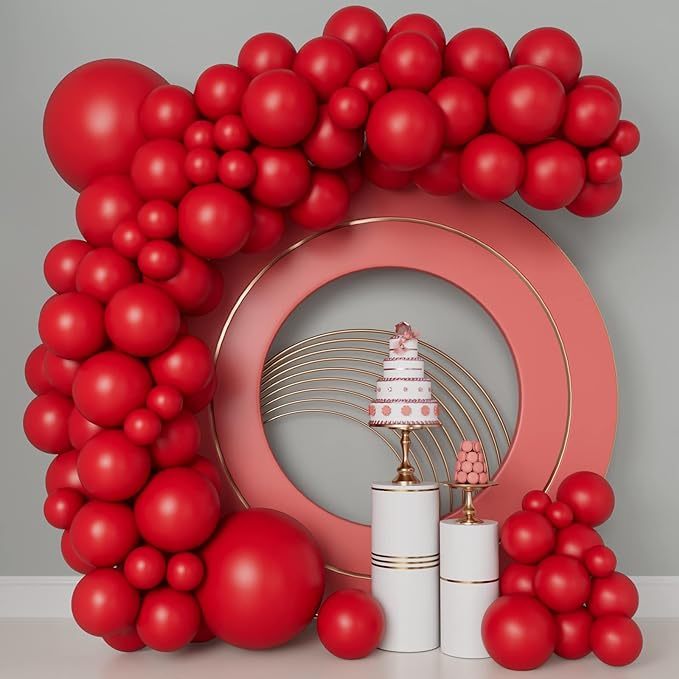 Red Balloons 50PCS Red Balloons Garland Arch Kit 5 Inch Matte Balloons ...
