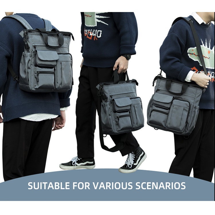 Moyyi Retro Classic Business Messenger Bag Backpack Handbag Oxford Waterproof Fabric | Shopee ...