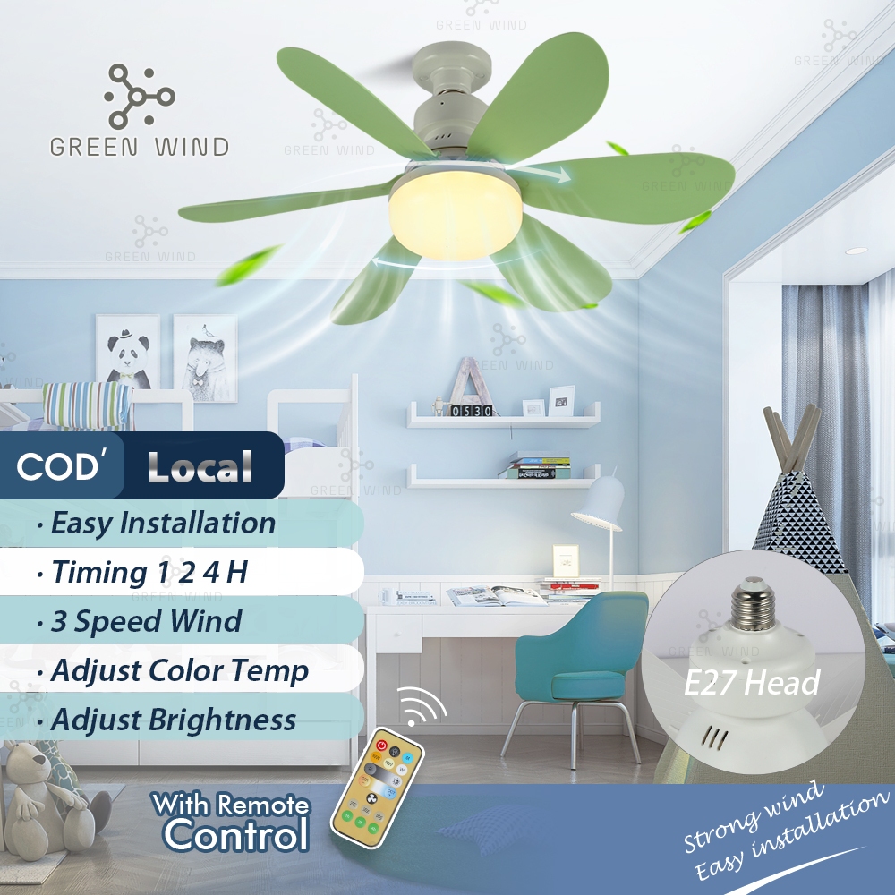 Green Color Ceiling Fan | Shelly Lighting