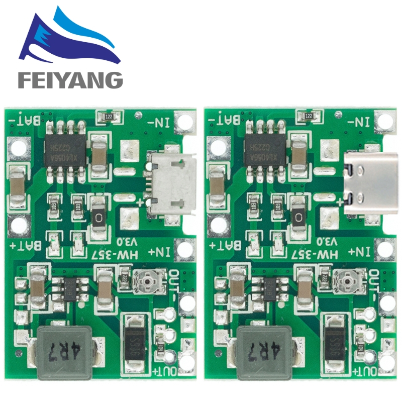 Lithium Li-ion 18650 3.7V 4.2V Battery Charger Board DC-DC Step Up ...