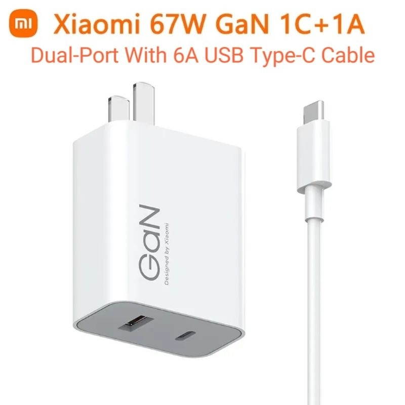 Xiaomi Smart Fast Charger 67W GaN Dual Port Output Charger UFCS 1C and ...