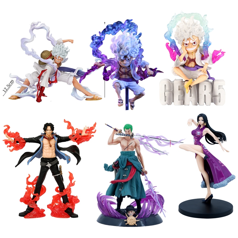 One Piece Action Figures Luffy Ace Hancock Law Marco Figure Model ...