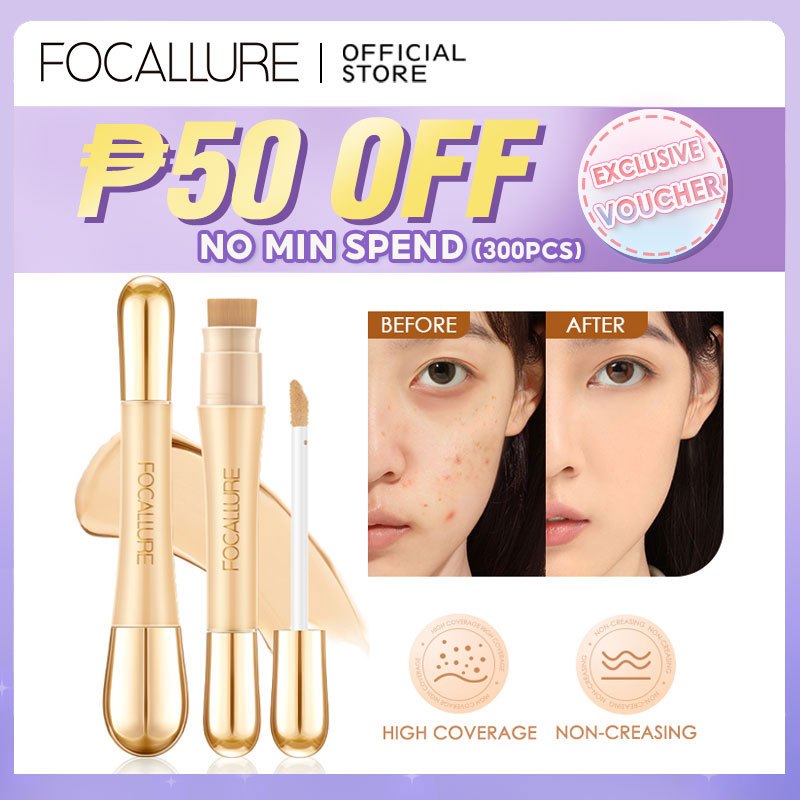 FOCALLURE AmberGold Concealer High Coverage Skin-Like Lightweight Long ...