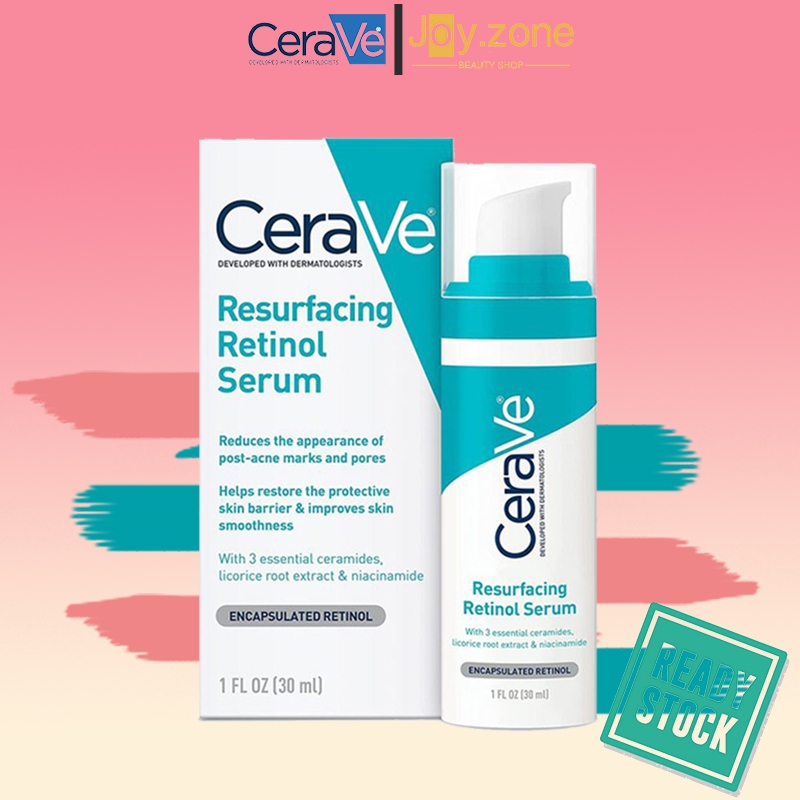 Cerave Resurfacing Retinol Serum For Post Acne Marks And Skin Texture