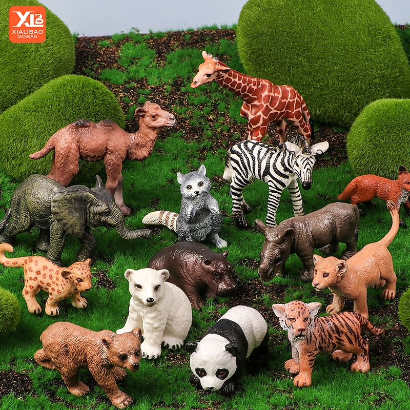 Simulation Forest Wild Animal Zoo Giraffe Elephant Lion Cub Action ...