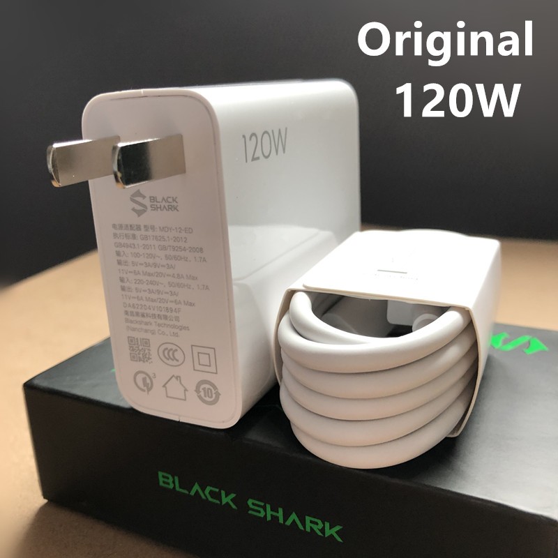 Original Black Shark 120W Charger Black Shark 5Pro Charger 5/4Pro/4S/4 ...