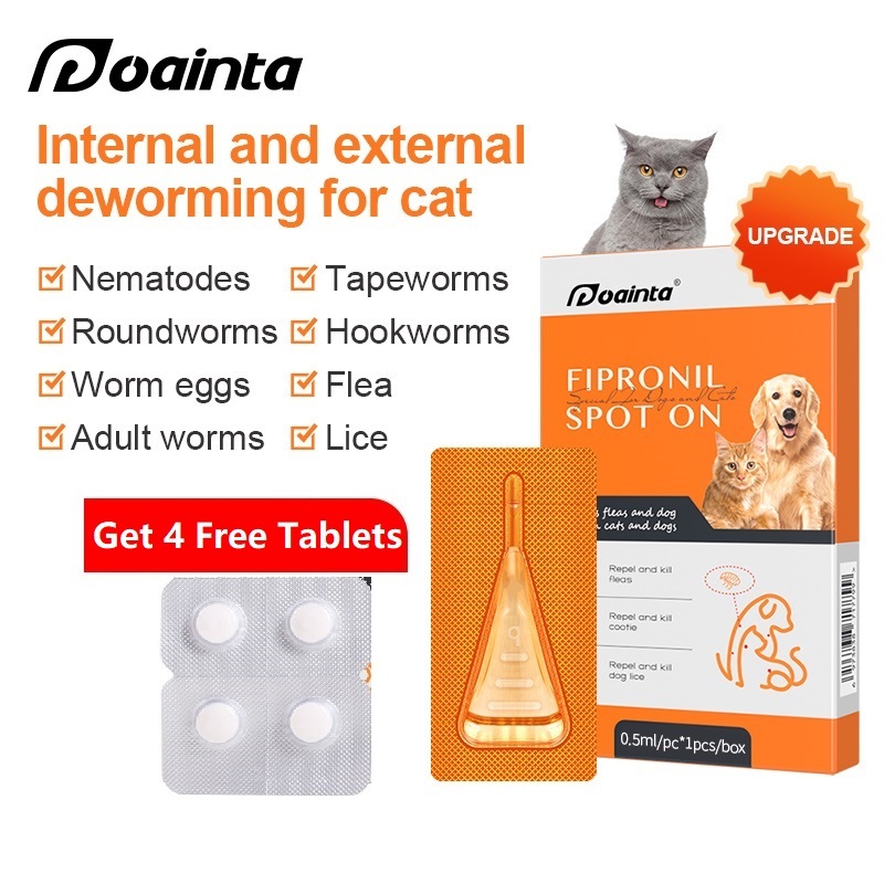 Puainta Anti Tick and Flea for Dogs and Cats Dewormer Dog Cat Detick ...