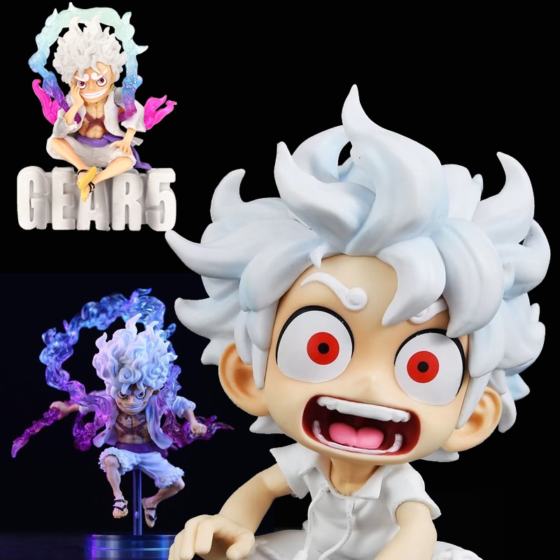 One Piece Luffy Action Figure Monkey D Luffy GEAR 5 Nika Sun God Chibi ...