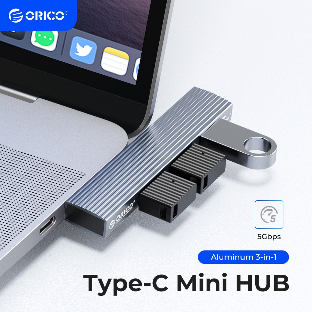 ORICO Aluminum USB C Hub Type C to USB 3.1 Hub 3-IN-1Type C Hub ...