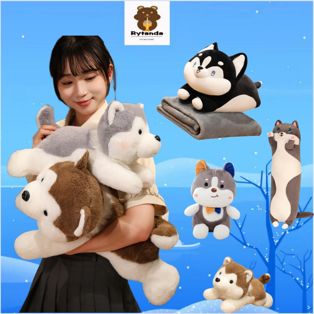 Rytanda 50cm Kawaii Siberian Husky Plush Toys Stuffed Husky Dog Soft ...