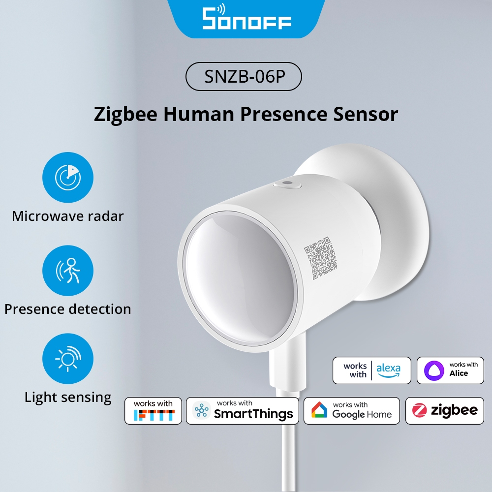 SONOFF SNZB-06P Zigbee Human Presence Sensor PIR Security Detectors Smart Home Automation for ...
