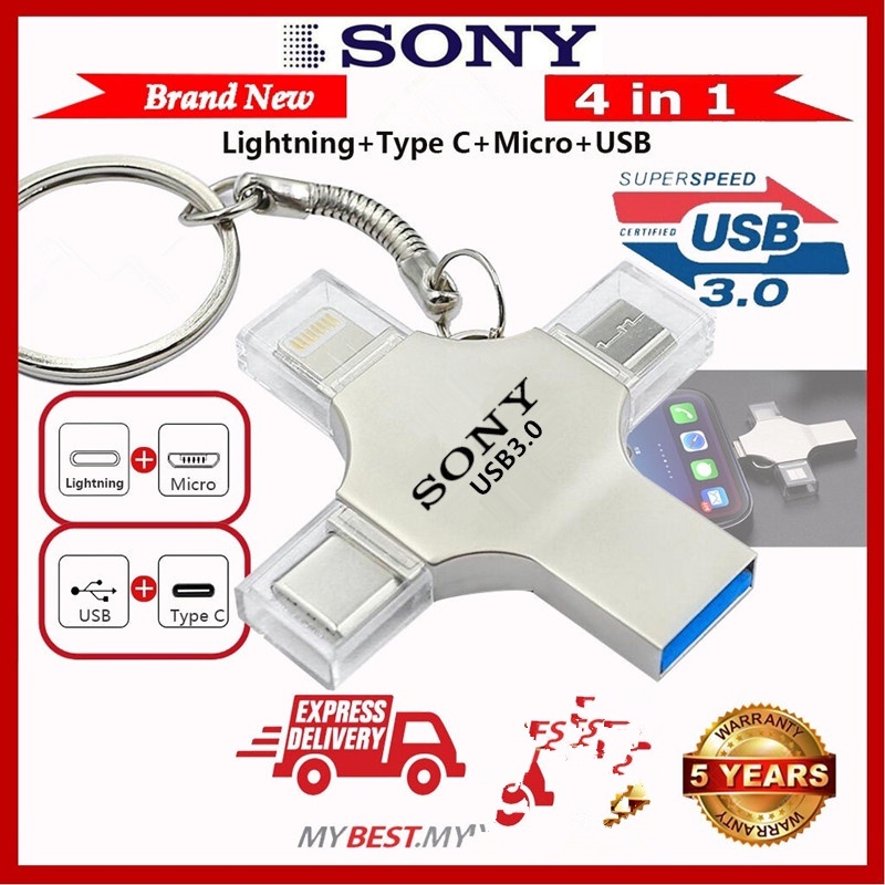 2TB 4in1 OTG USB flash drive 16GB 32GB Pendrive 64GB Type-C USB memory ...