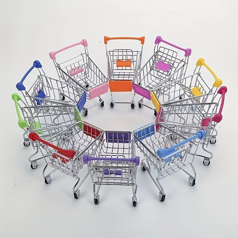 Mini Shopping Cart, Supermarket Trolley Mini Supermarket Decorations ...
