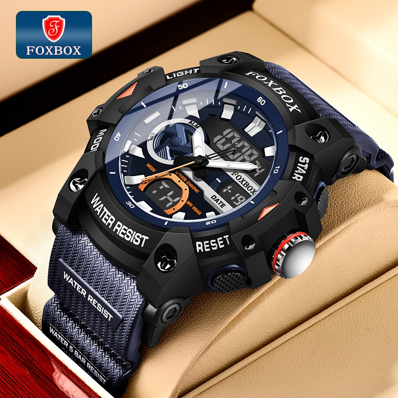 FOXBOX New Relo Digital Watch Men 2.16inch Big Dial Dual Display ...