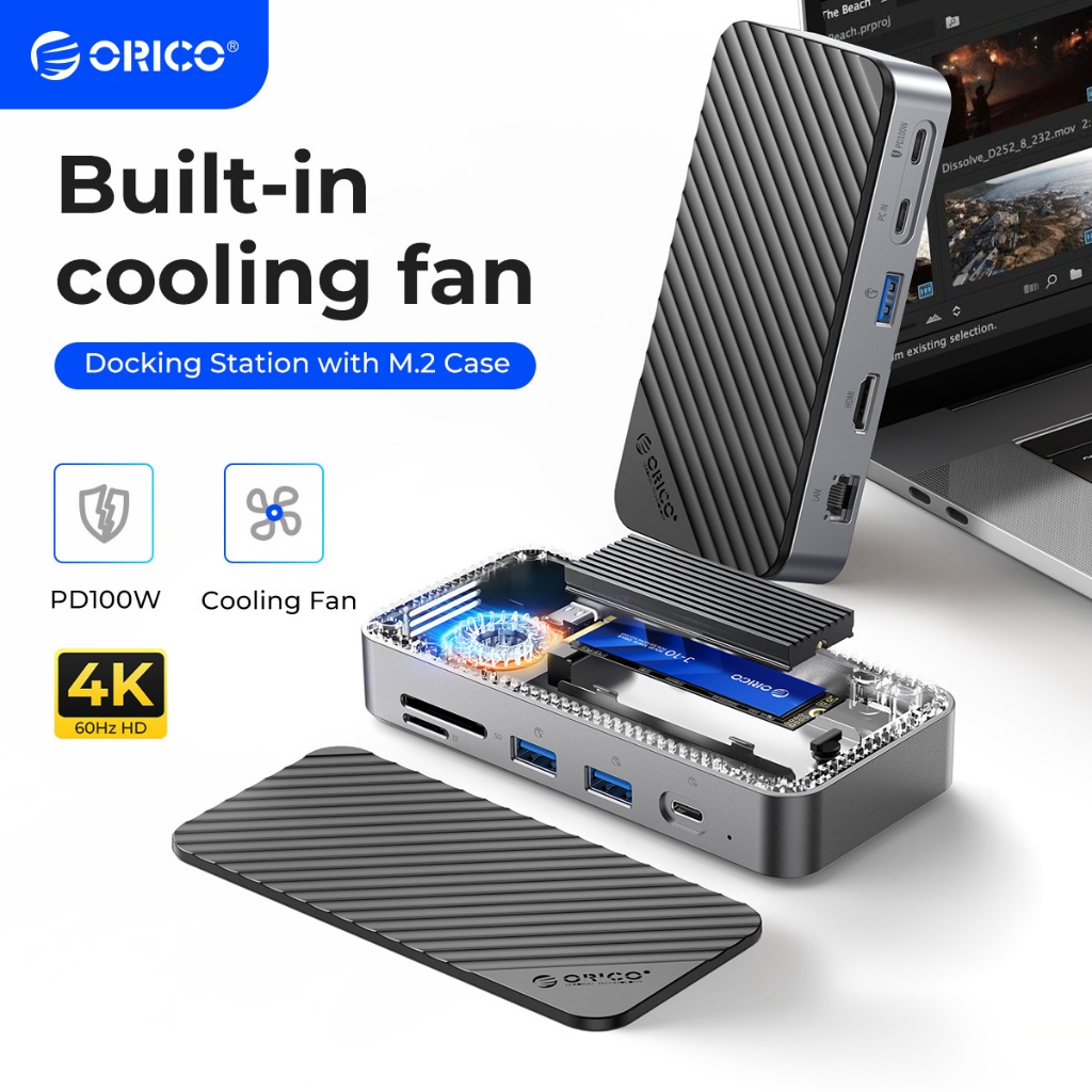 ORICO Docking Station External M.2 SSD Enclosure Compatible with M.2 ...