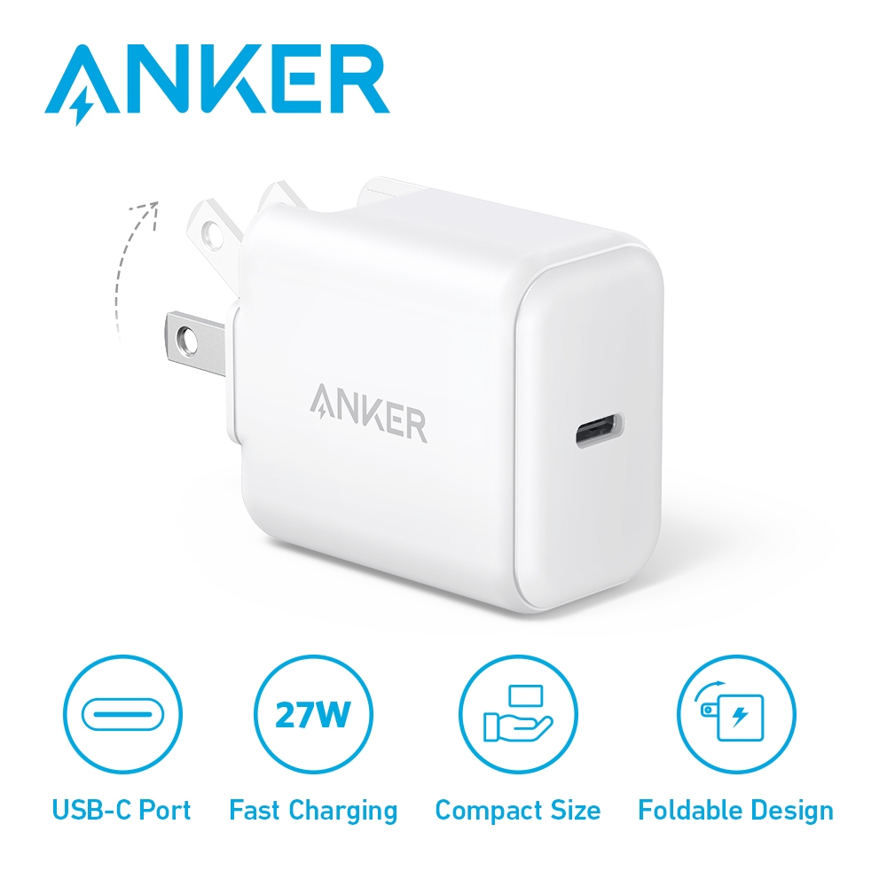 Anker PD 27W Wall Charger USB C Fast Charger for iPhone 15/15 Plus/15 Pro/15 Pro Max, 14/13/12 ...