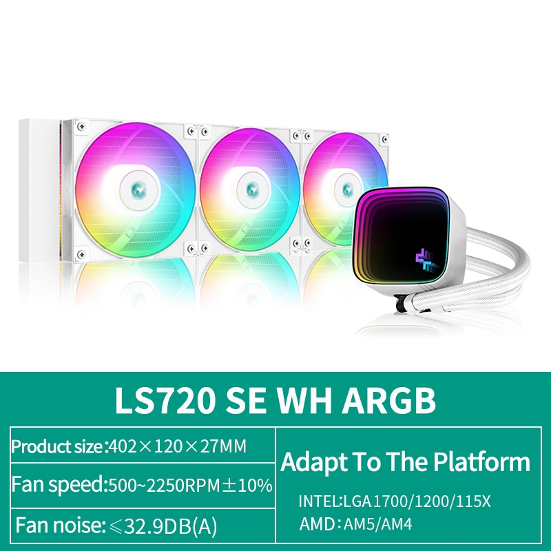 Deepcool LS520 SE Digital / LS720 SE Digital CPU AIO Liquid Cooler ARGB ...