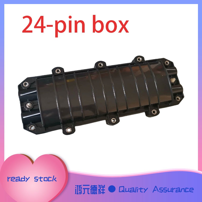 Optical cable joint box 2 in 2 out optical fiber splicing box 12 / 24 ...