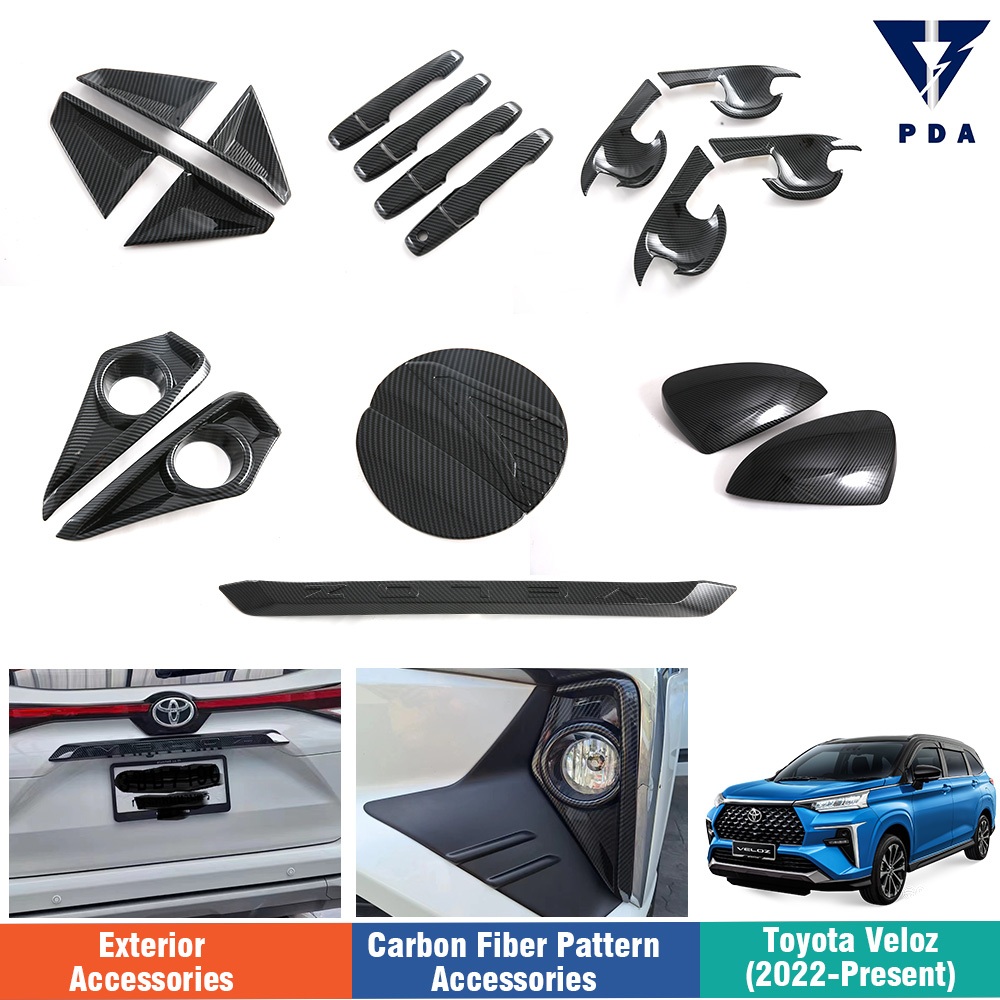 Toyota Veloz W101 (2022-Present) Carbon Fiber Pattern Rearview Mirror ...