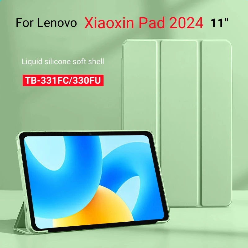 Lenovo Tab M11 11 inch Xiaoxin Pad 2024 smart TB-331FC Smart Casing Soft Flip Stand Cover ...