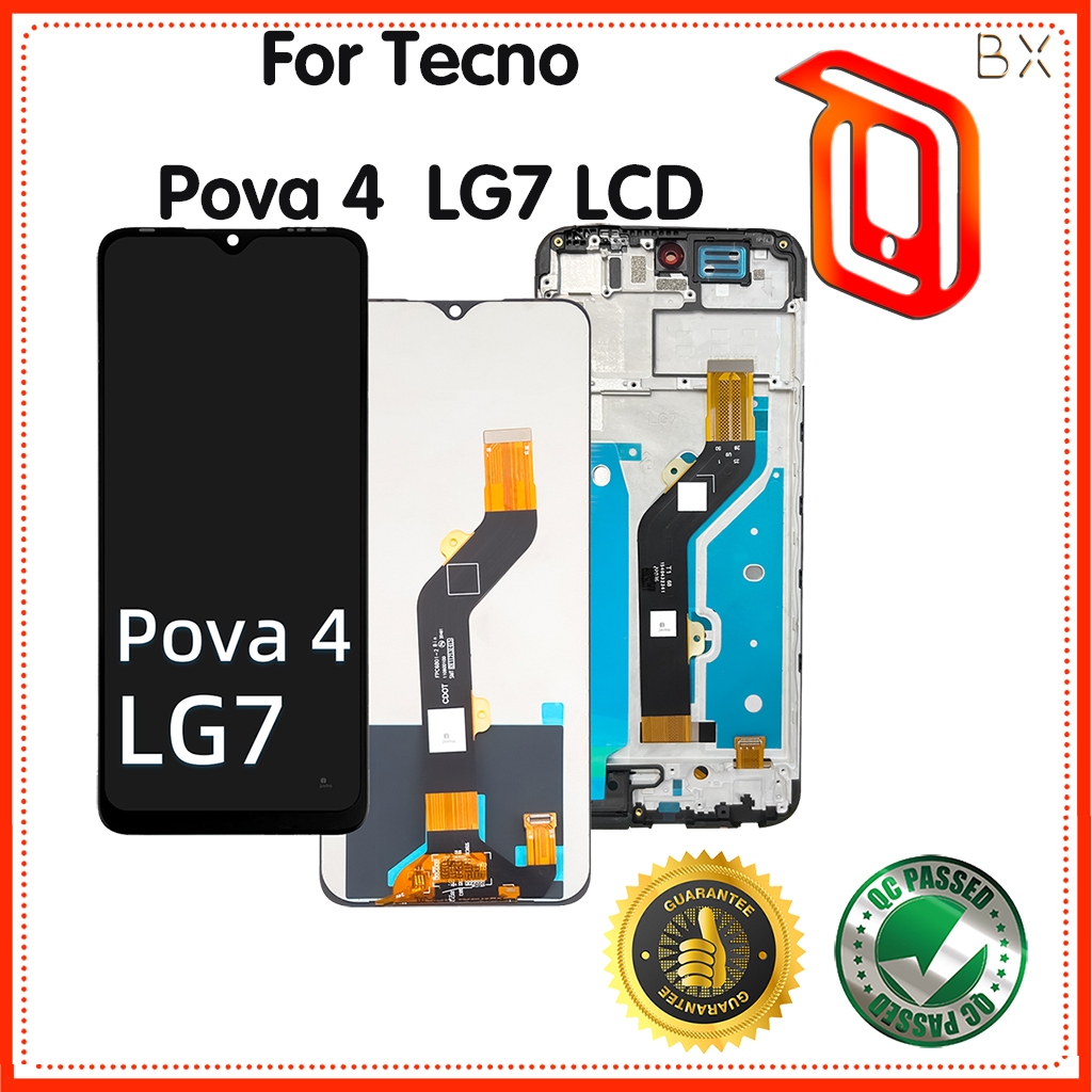 For Tecno Pova 4 LG7n LCD display touch screen complete glass digitizer ...