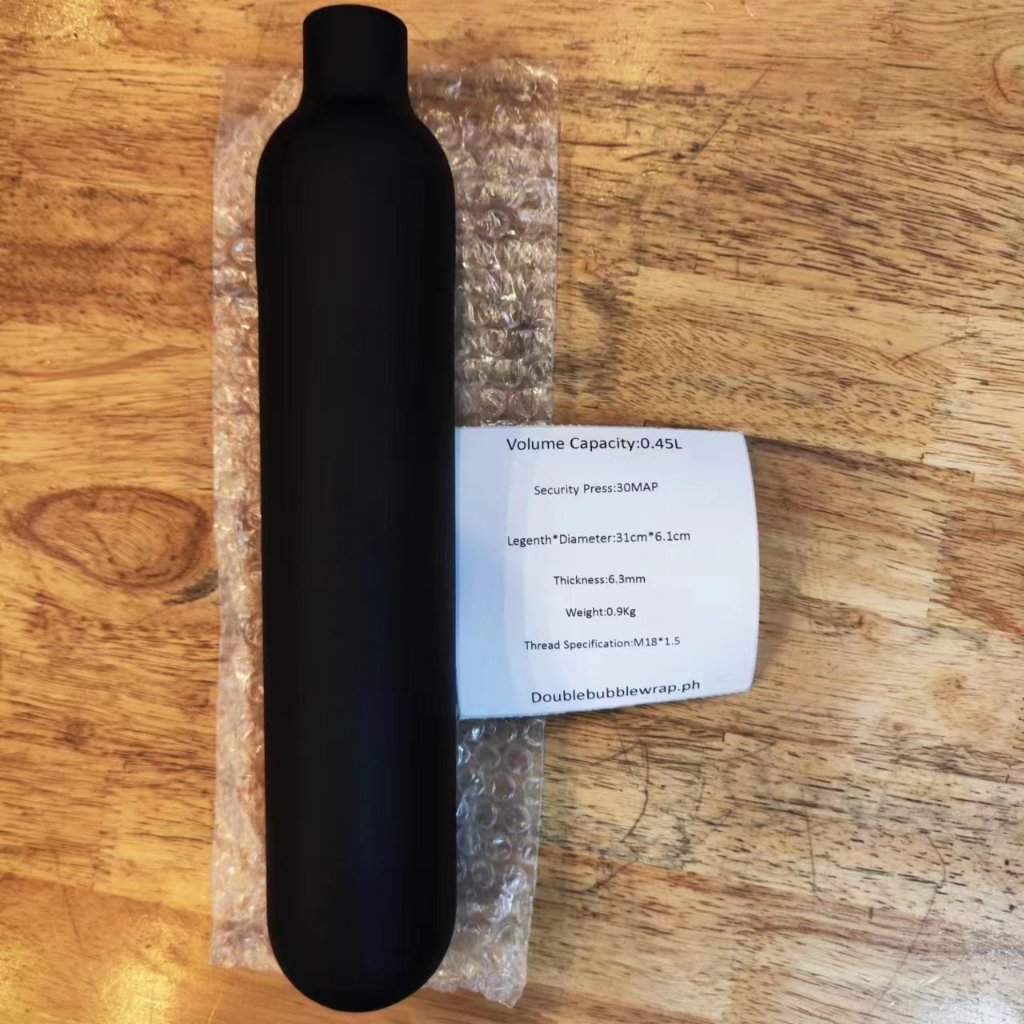 Round Bottomed Aluminum Bottle M18*1.5 Tank Bottle 4500 PSI Tank For ...