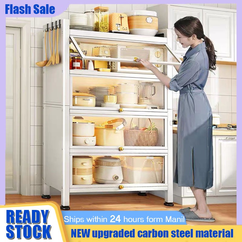 【Ready Stock】Kitchen Cabinet Organizer Storage Rack With Wheels Multi ...